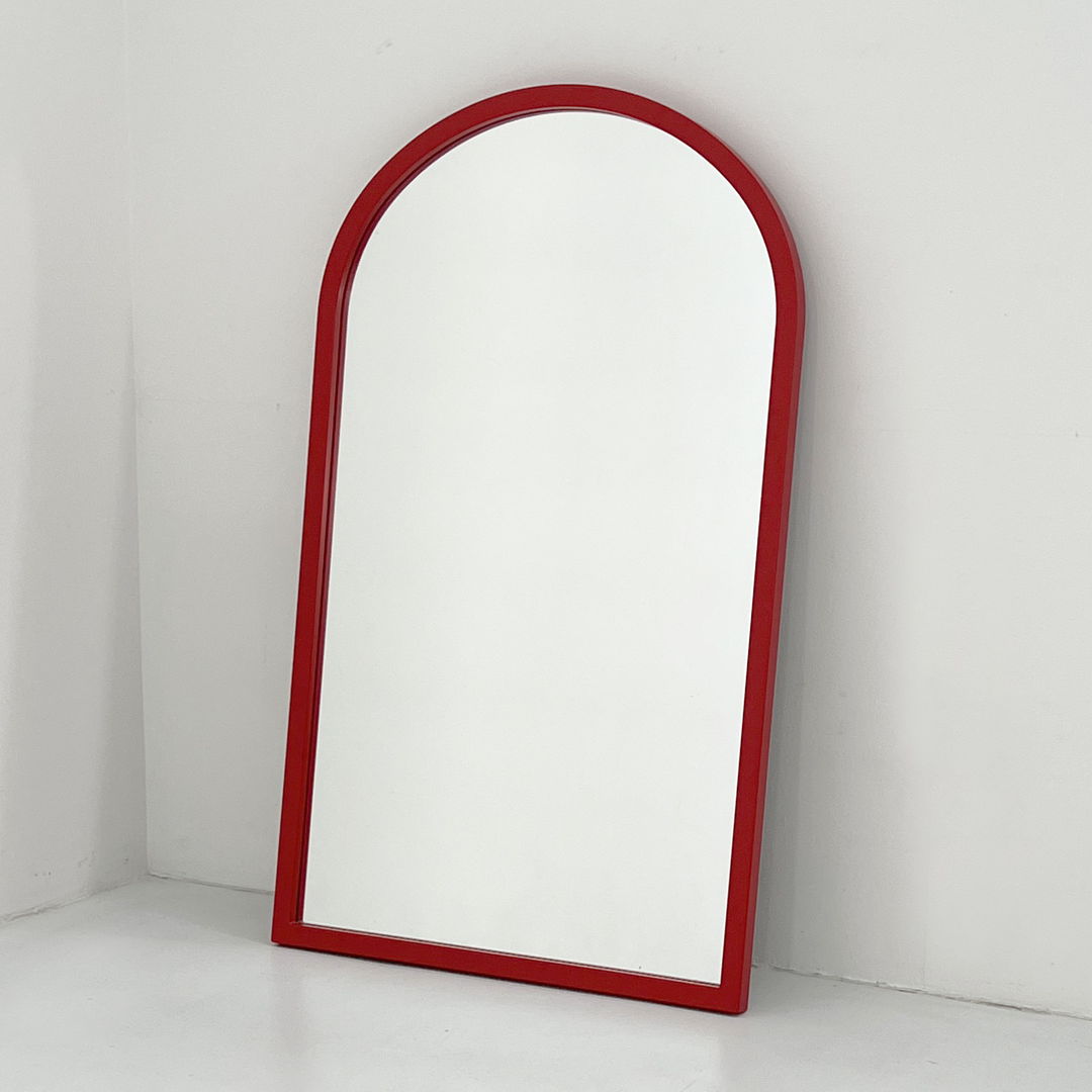 Large Red Frame Mirror by Anna Castelli Ferrieri for Kartell, 1980s – 모이아띠