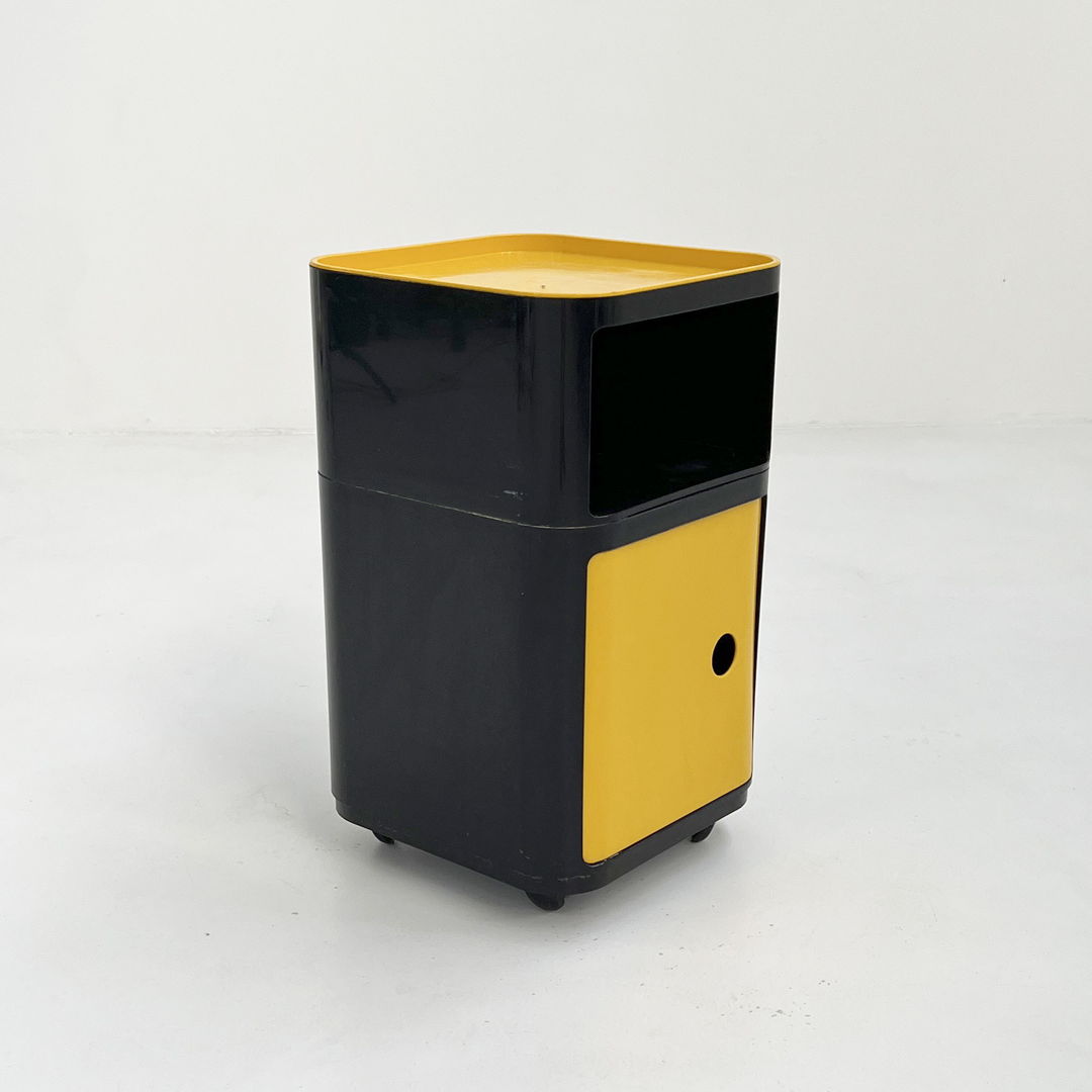 Black & Yellow Storage Unit by Anna Castelli for Kartell, 1970s – 모이아띠